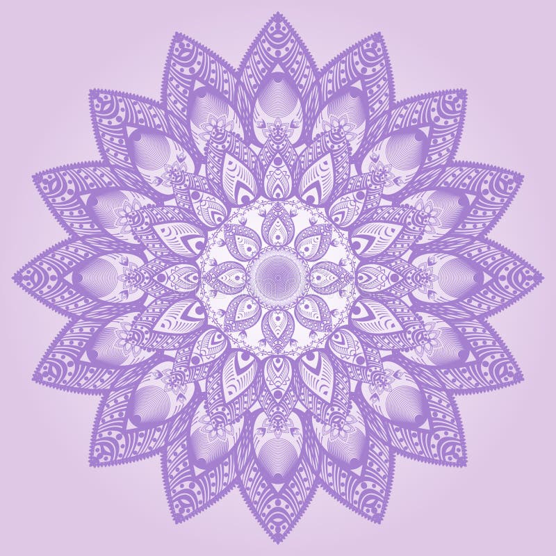 Mandala violeta ilustração do vetor. Ilustração de decor - 78721809