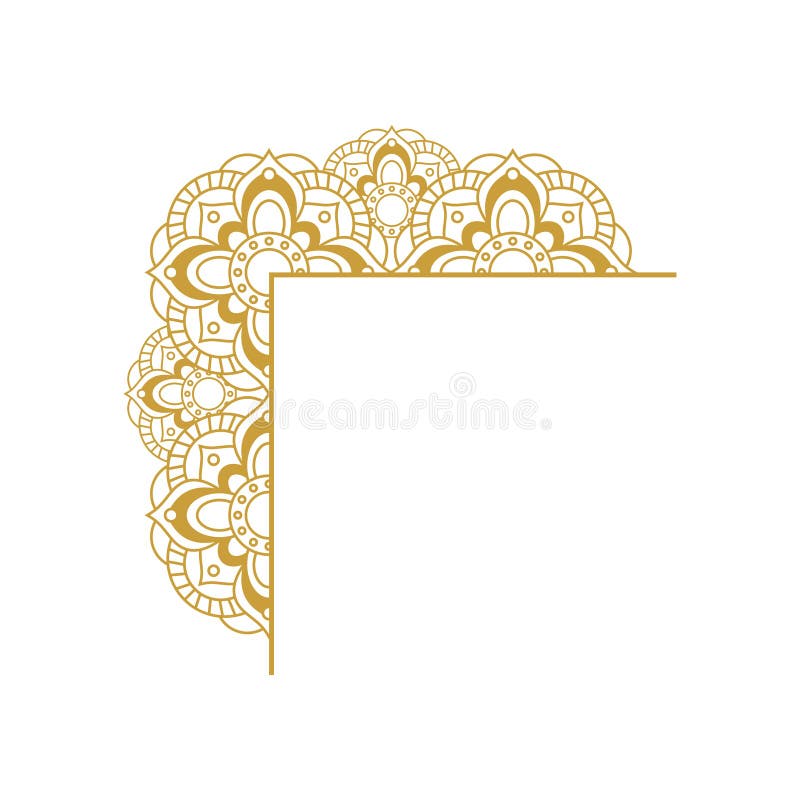 Mandala Wedding Ornament Gold Vector Design Stock Vector - Illustration ...