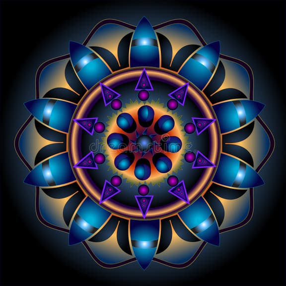 Mandala Wheel of Destiny stock vector. Illustration of kaleidoscopic ...