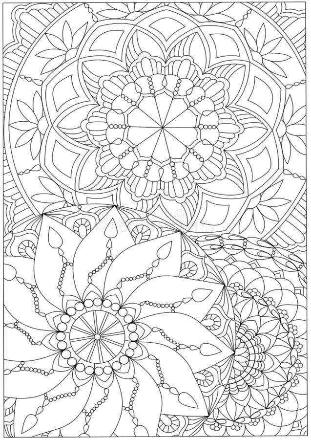 Overlapping Mandalas Adult Coloring Page Stock Illustrations – 48 ...