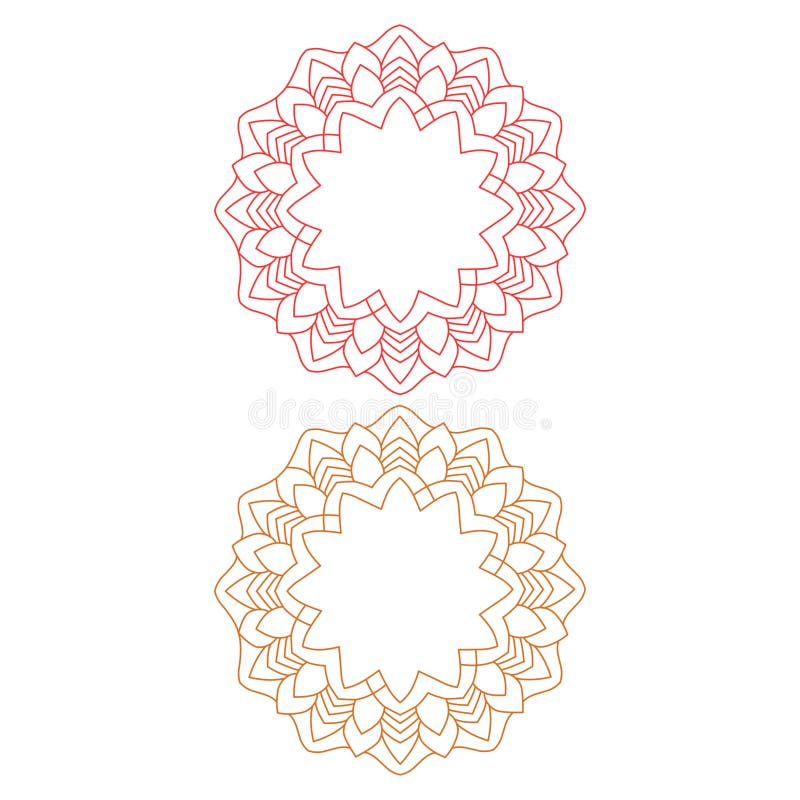 Mandalas De Luxo Isoladas Em Branco Ilustração do Vetor - Ilustração de ...