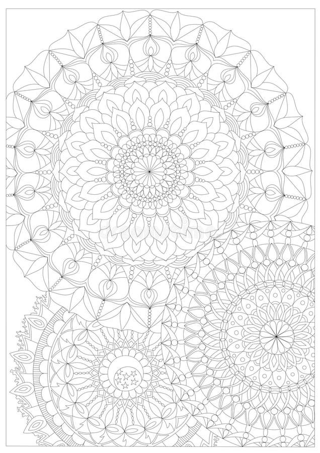Overlapping Mandalas Adult Coloring Page Stock Illustrations – 49 ...