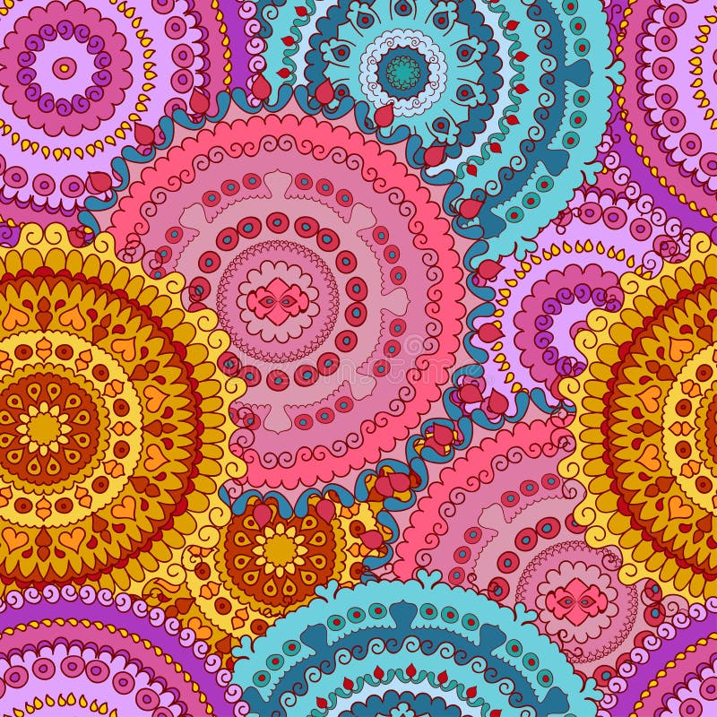 Mandalas seamless pattern stock vector. Illustration of ethnic - 71187299