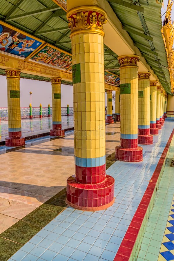 Mandalay hill pathway stock image. Image of column, pagoda - 39621433