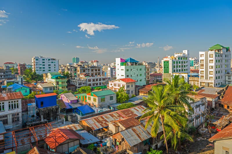 Mandalay, Myanmar Downtown City Skyline Stock Image - Image of city ...