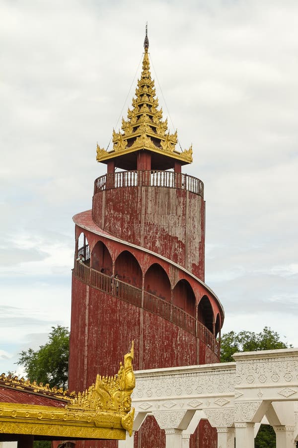 Tower of Mandalay Palace Architecture Editorial Stock Photo - Image of ...