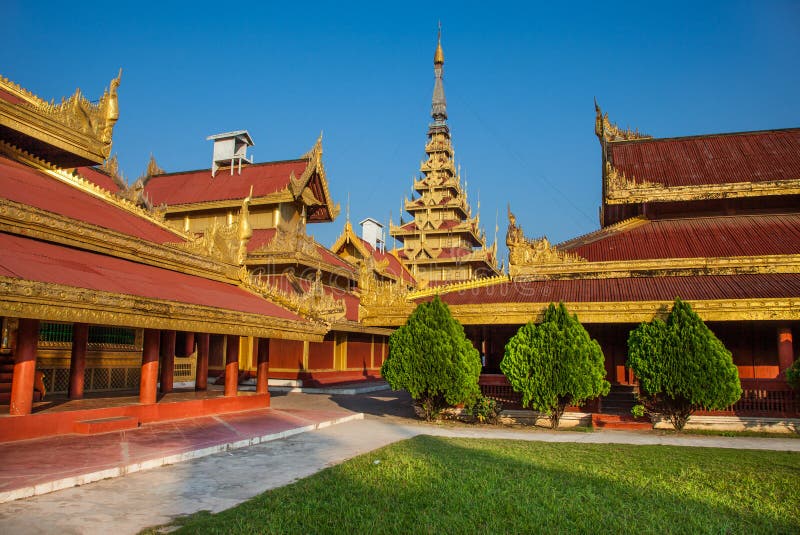 Mandalay Royal Palace in Myanmar Stock Photo - Image of burma, majestic ...