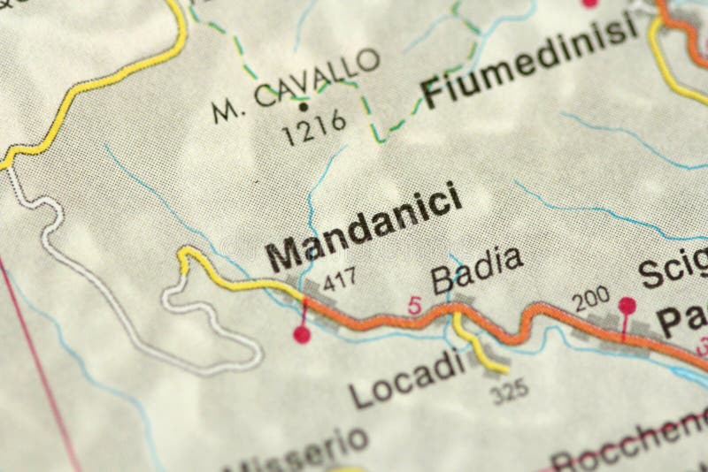 Mandanici. Map stock photo. Image of airplane, italy - 130856754