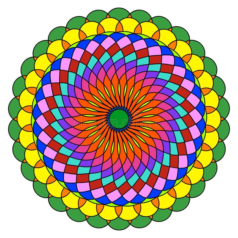 Mandara Pattern Style. Mandara Logo. Mandara Design Stock Illustration ...