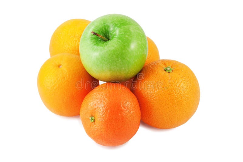 Mandarijn Met Groene Bladeren Stock Afbeelding - Image of groot, nuttig ...