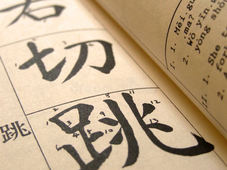 Mandarin Chinese stock image. Image of written, bilingual - 1356487