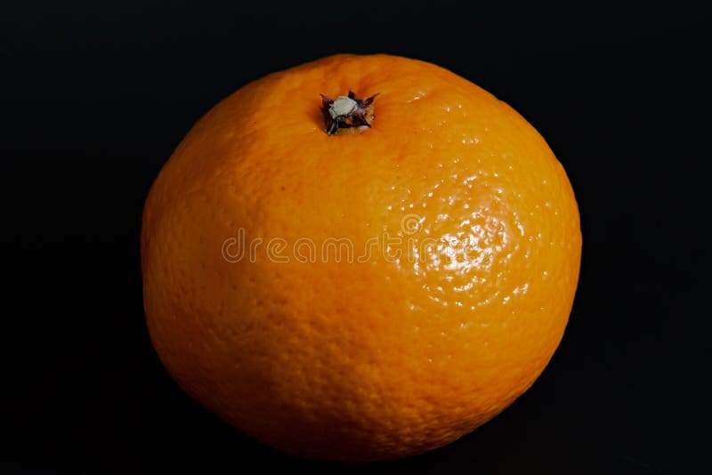 Mandarin Close Up on a Black Background Stock Photo - Image of food ...