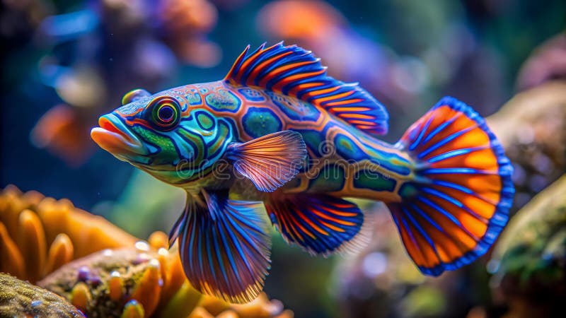 Mandarin Fish a Master of Camouflage and Movement AI Generated Stock ...