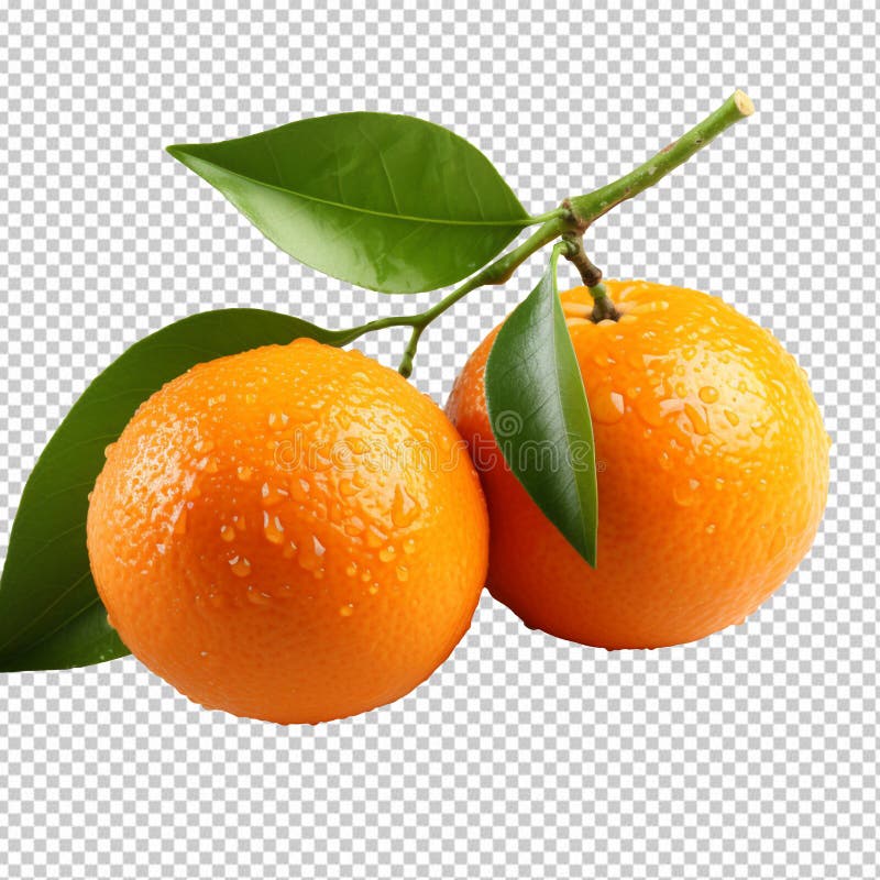 Mandarin Fruit Isolated on Transparent Background Stock Illustration ...
