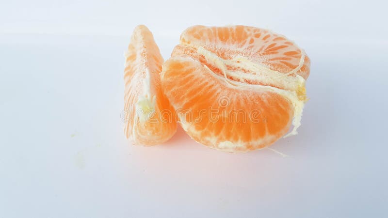 Mandarin Isolated Leaf Slice Stock Image - Image of fruit, macro: 204355733
