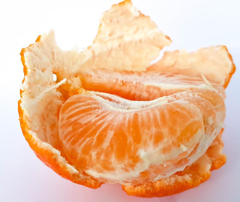 Mandarin Isolated Leaf Slice Stock Photo - Image of clove, food: 204355820