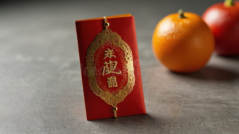 Mandarin Orange Chinese Gold and Red Packet Stock Illustration ...