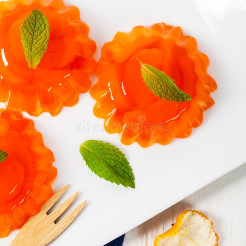 Mandarin Orange Jelly stock photo. Image of ready, orange - 80283396