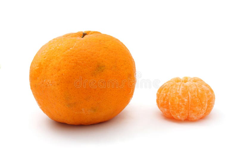 Small Mandarin Orange on Peel Stock Image - Image of small, culture ...