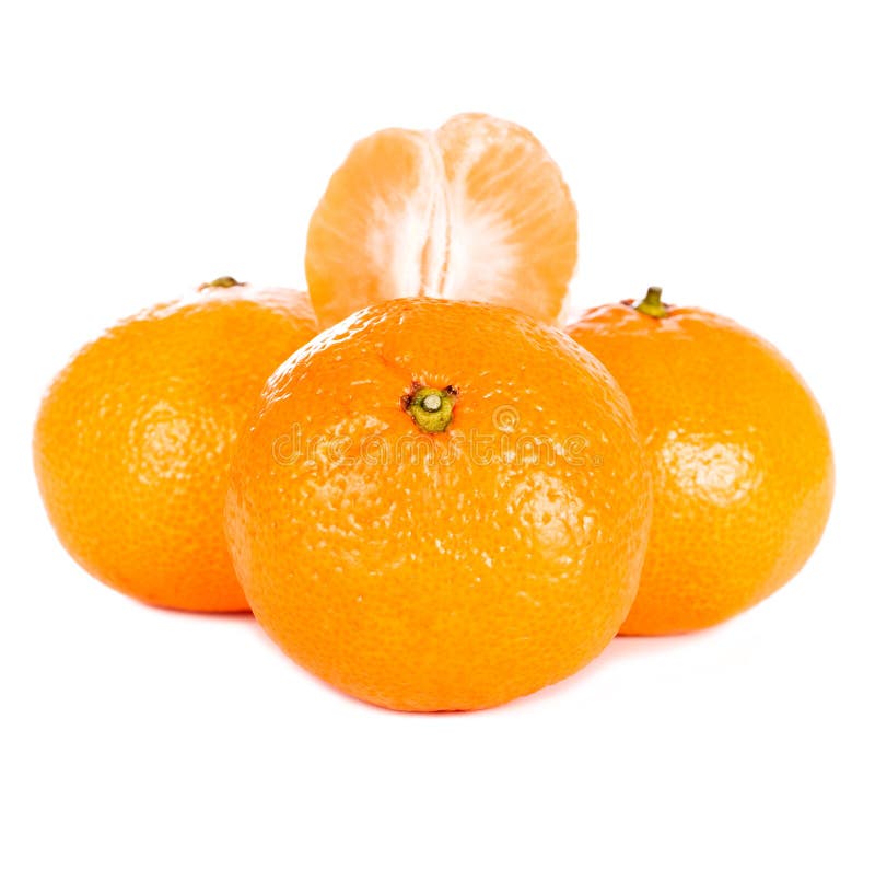 Mandarin Oranges stock photo. Image of white, fresh, isolated - 22094704