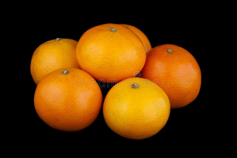 Mandarin Oranges on Black Background Stock Photo - Image of mandarin ...