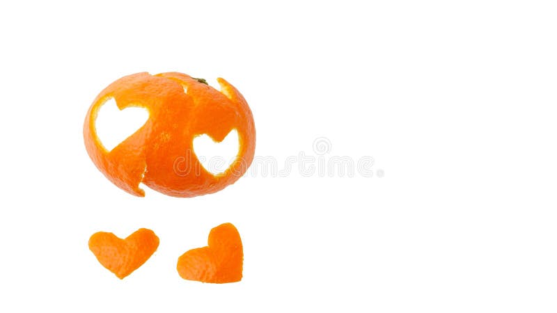 Tangerine with Carved Heart Stock Image - Image of peel, fruit: 69004129