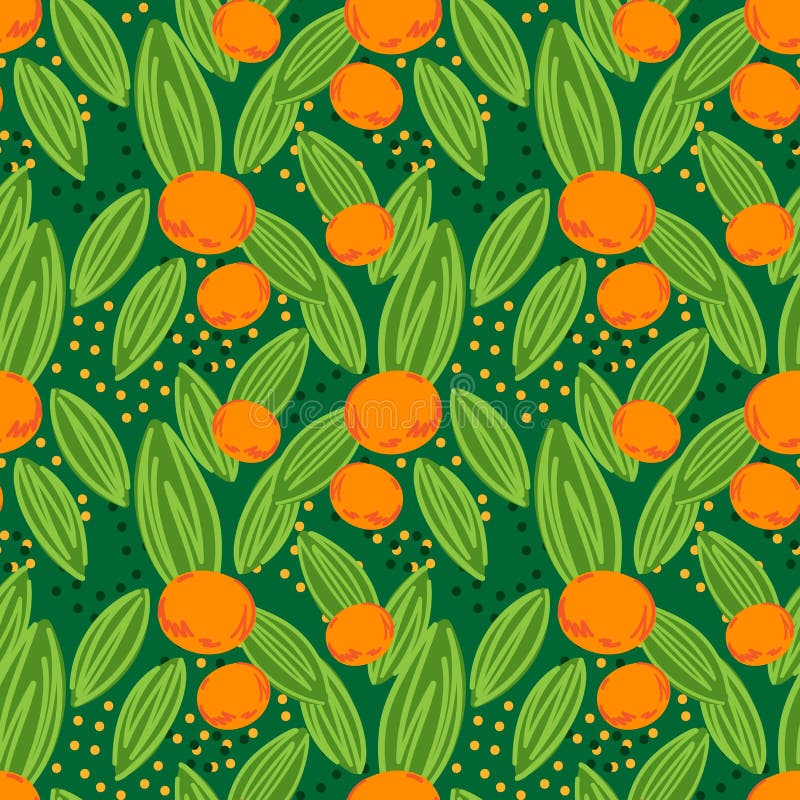 Mandarin Seamless Pattern. Vector Tangerine and Orange Slice. Fresh ... Mandarin Seamless Pattern. Vector Tangerine and Orange Slice. Fresh ...