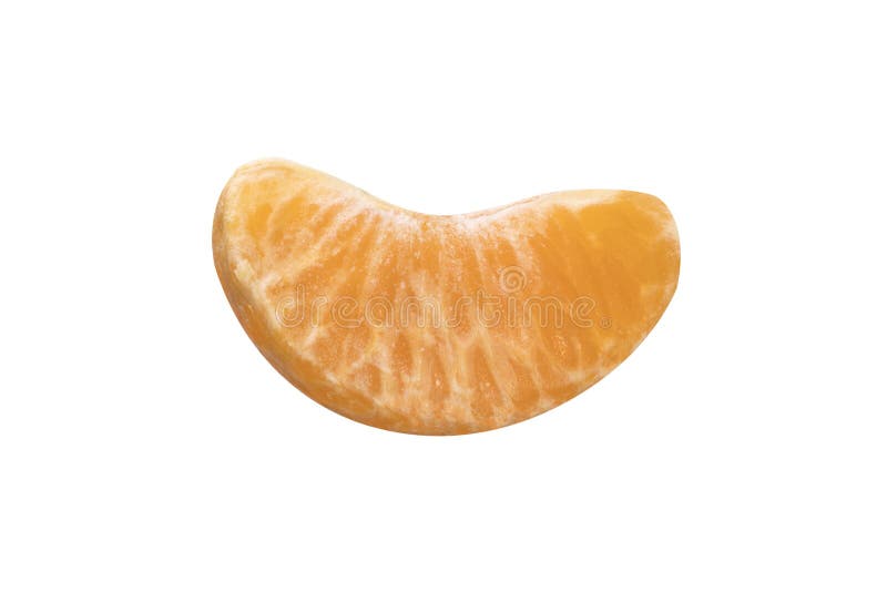 Mandarin Slice Isolated on a White Background Stock Image - Image of ...