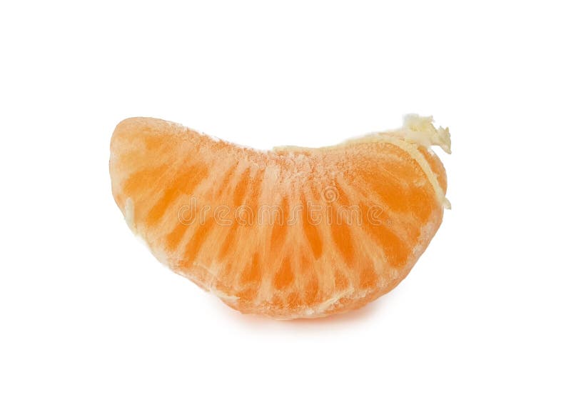 Mandarin Isolated Leaf Slice Stock Photo - Image of fresh, food: 204871704