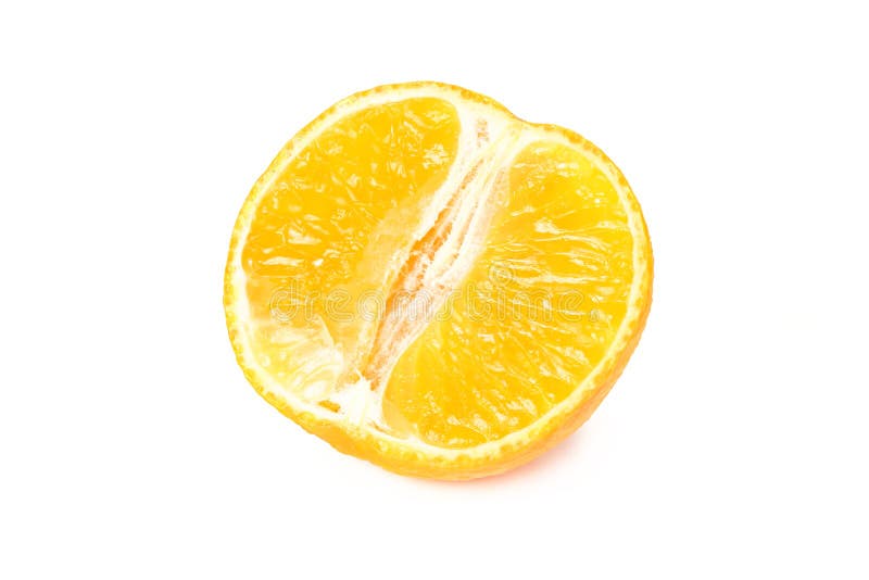 Mandarin Slices Isolated on a White Background. Food Stock Image ...