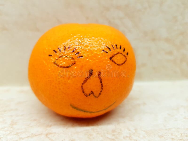 Mandarin smiley stock foto. Image of ingrediënt, begrip - 136503386