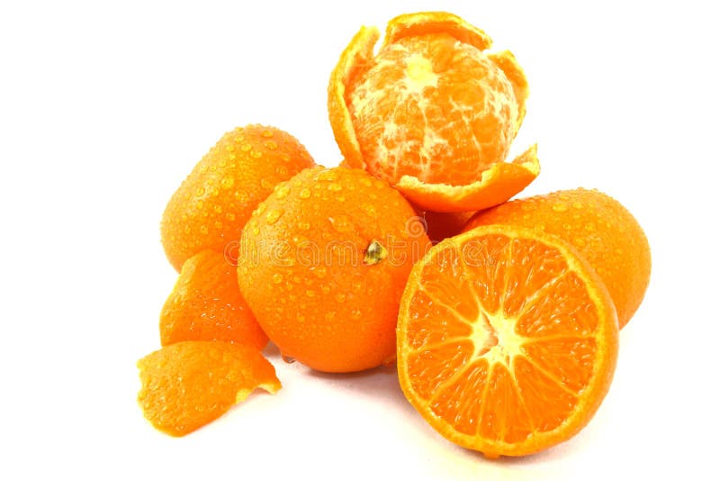 Mandarinen auf Weiß stockfoto. Bild von mandarinen, mandarine - 23268810