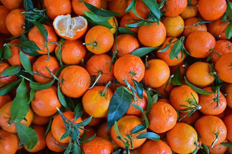 Mandariner Med Halvan Som Skalas Delvist Arkivfoto - Bild av ...
