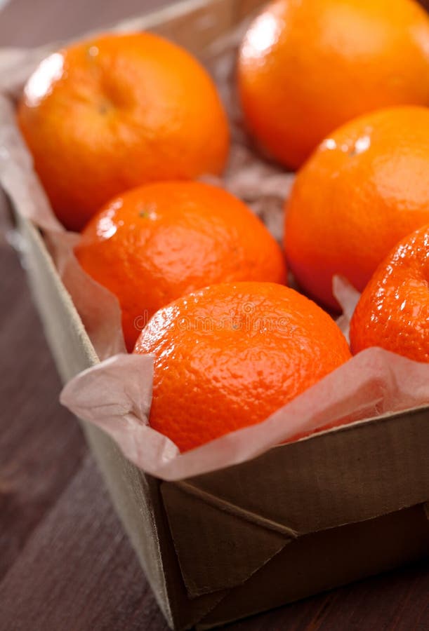 Box with Mandarins stock image. Image of clementine, orange - 13196627