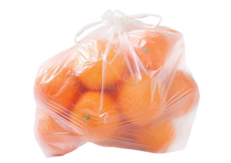 Mandarins in plastic bag. stock image. Image of nature - 22442753