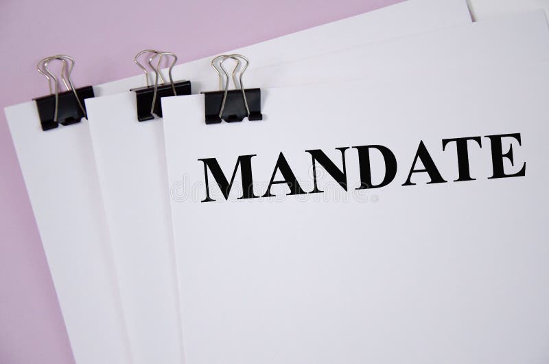 Word MANDATE with Wood Blocks Stock Image - Image of medicals, legal ...