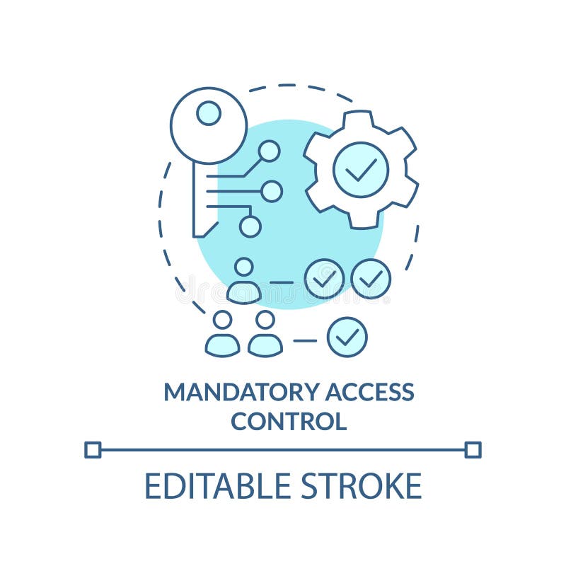 Mandatory Access Control Turquoise Concept Icon Stock Vector ... Mandatory Access Control Turquoise Concept Icon Stock Vector ...