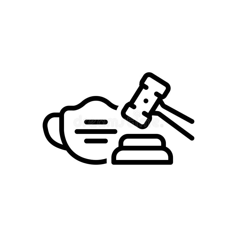 Black Line Icon for Mandatory, Compulsory and Mask Stock Vector ...