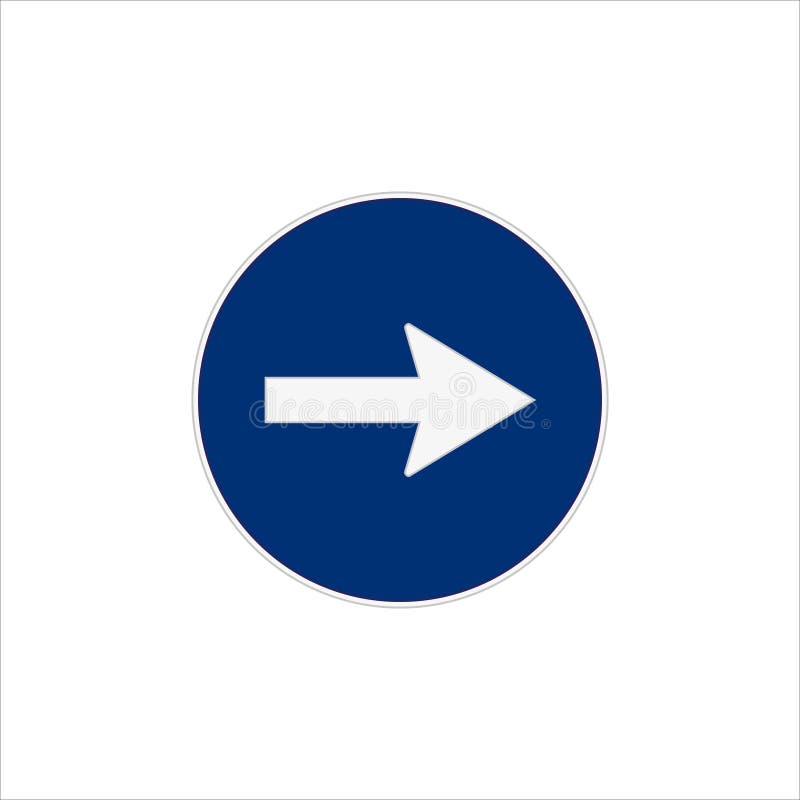 Mandatory right sign icon stock illustration. Illustration of design ...
