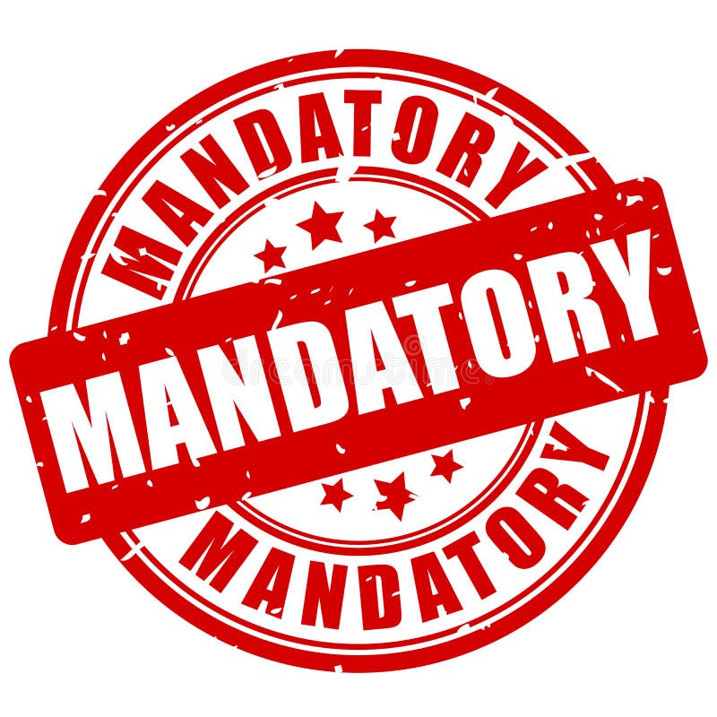 Mandatory rubber stamp stock vector. Illustration of invoice - 234229344