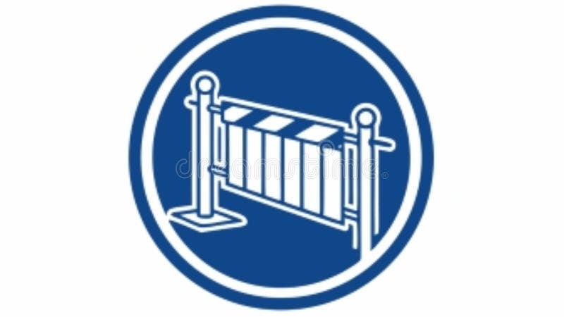 A Mandatory Safety Sign Indicating a Barrier or Restricted Area. Vector ...