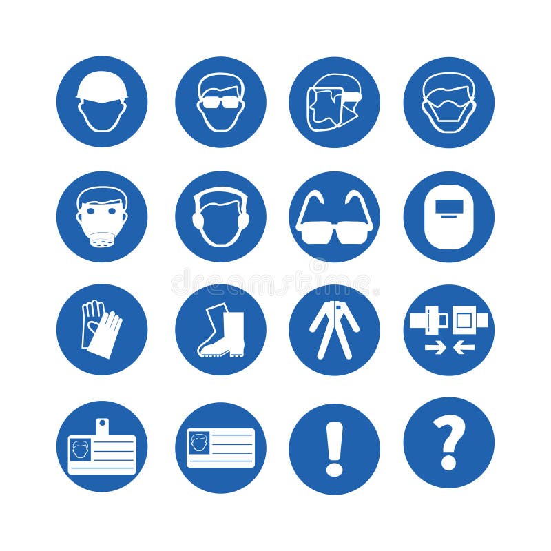 Mandatory Signs Illustration Vector Based Drawing Stock Vector ...