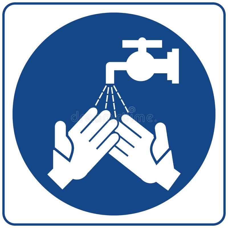 Safety Sign. Information Mandatory Symbol in Blue Circle Isolated on ...
