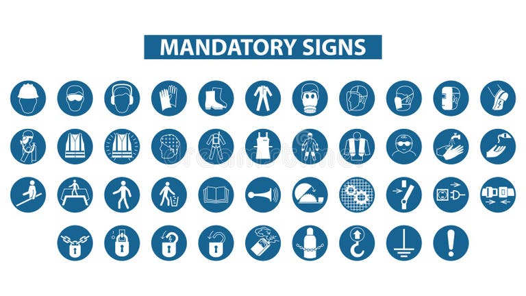 Mandatory Signs Stock Illustrations – 2,190 Mandatory Signs Stock ...