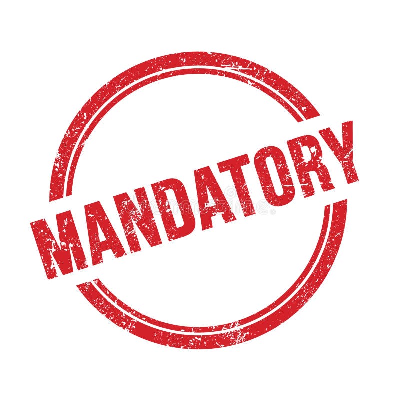 MANDATORY Text Written on Green Vintage Stamp Stock Illustration ...