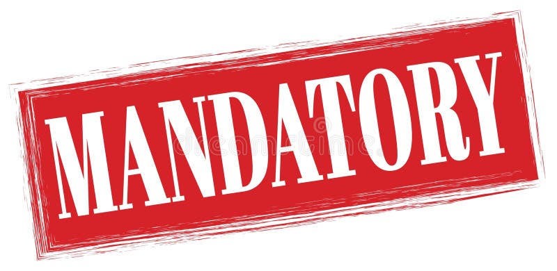 Mandatory Written Stock Illustrations – 100 Mandatory Written Stock ...