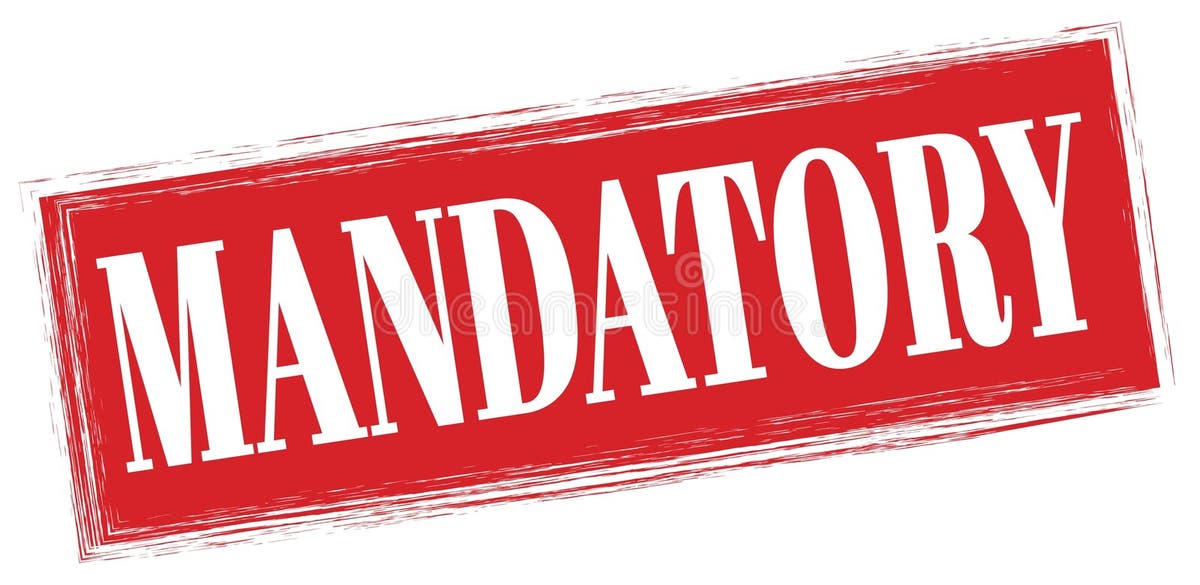 Mandatory Written Stock Illustrations – 100 Mandatory Written Stock ...