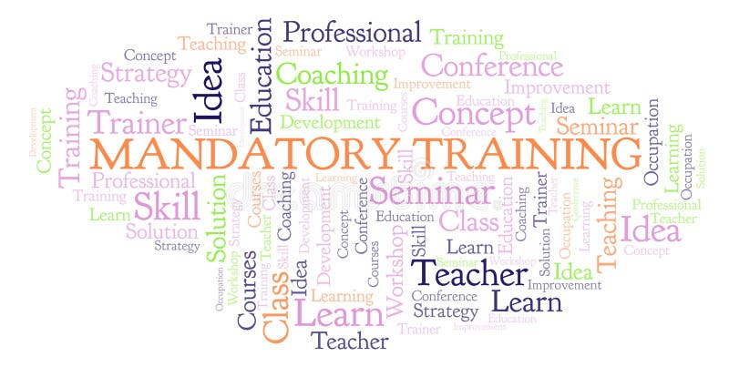 Mandatory Training Word Cloud Stock Illustration Illustration Of