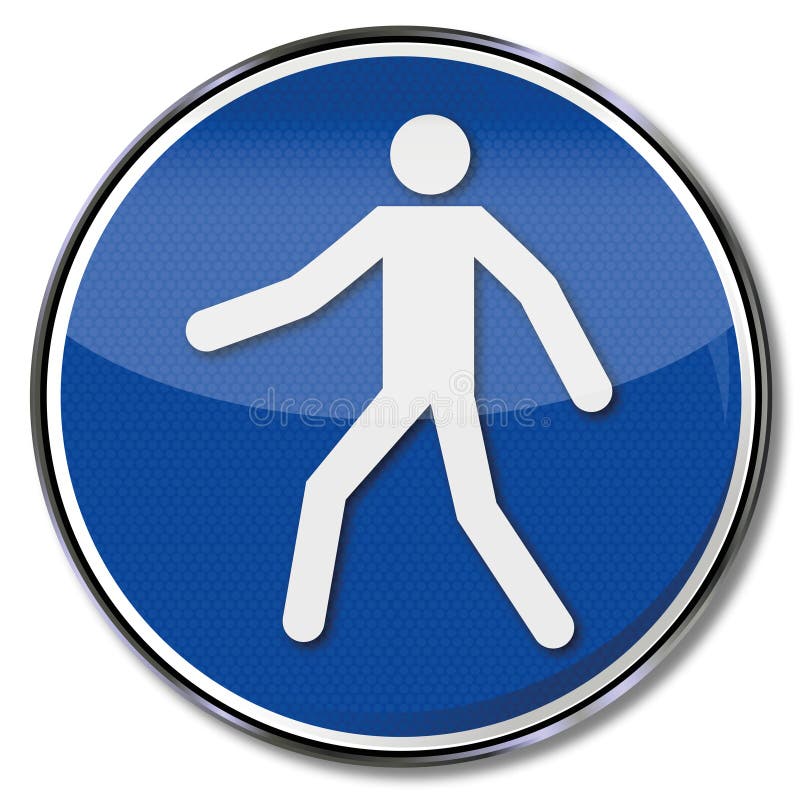 Mandatory use walkway stock vector. Illustration of prevention - 132066573