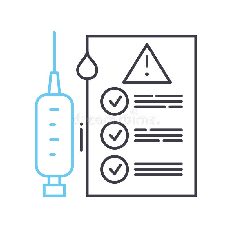 Mandatory Vacination Line Icon, Outline Symbol, Vector Illustration ...